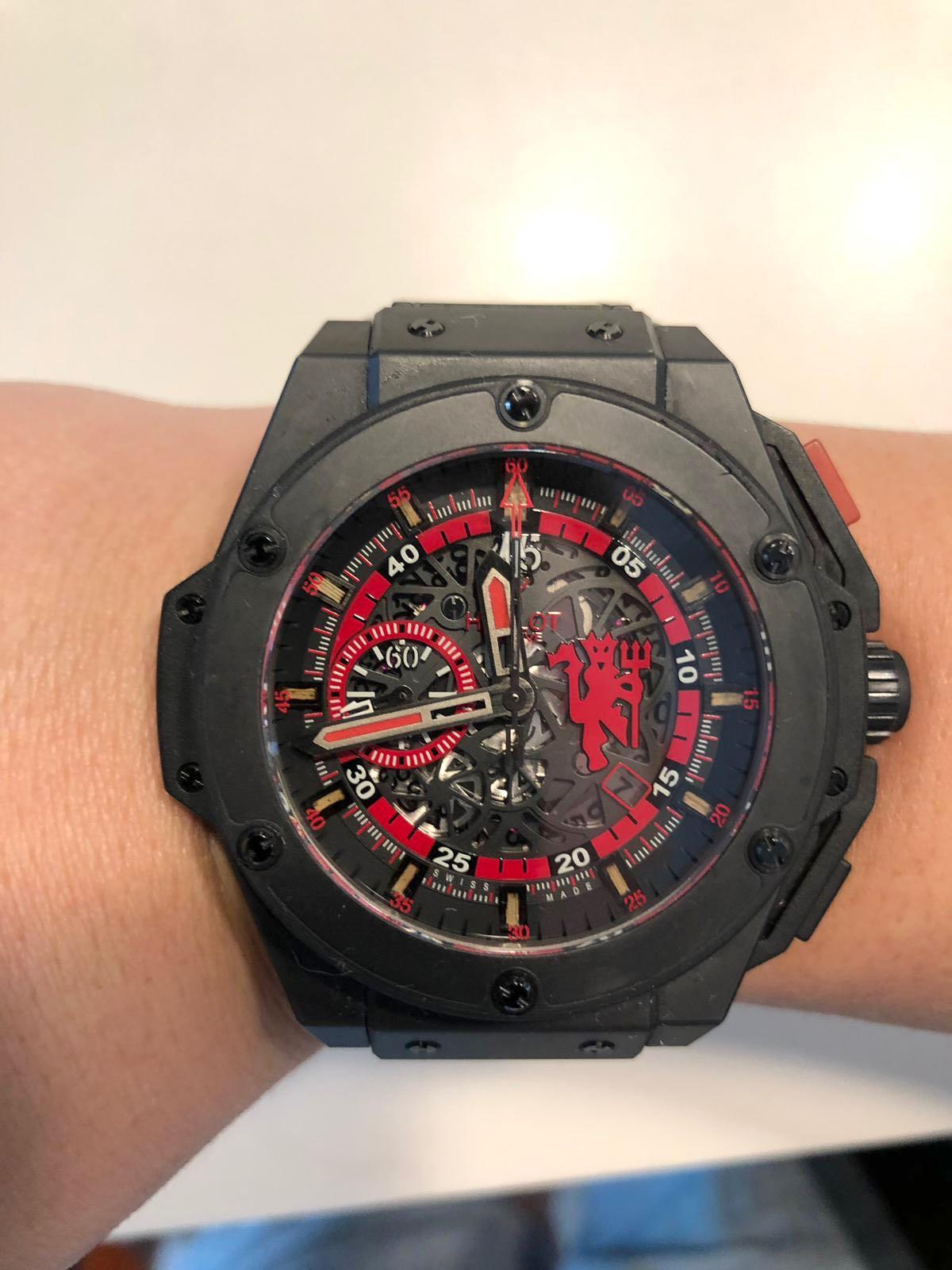 Hublot King Power Red Devils (limited edition), Men's Fashion, Watches ...