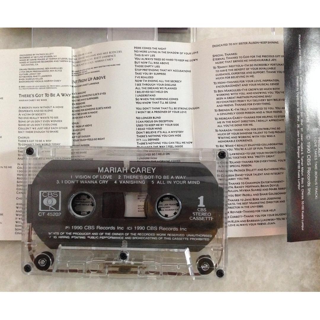 Mariah Carey Cassette 1990 CBS Pop R&B Tape Casette 卡帶 by Mariah Carey ...