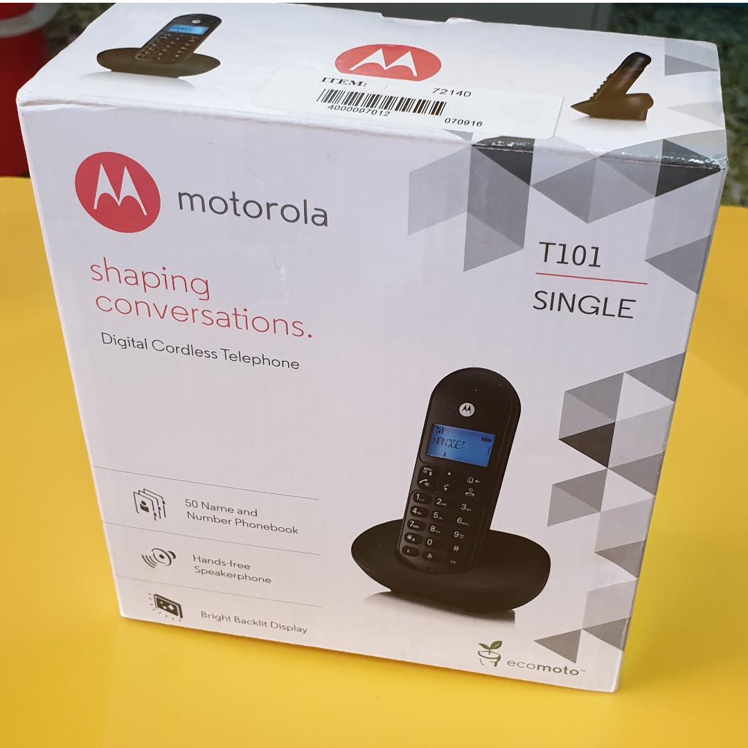 Motorola T101 Digital DECT Cordless Rechargeable Phone, Mobile Phones ...