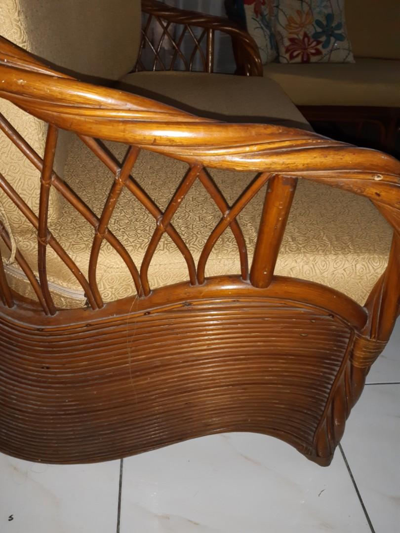 Native Rattan Sala Set | Couch | Sofa | Uratex, Babies & Kids, Baby ...