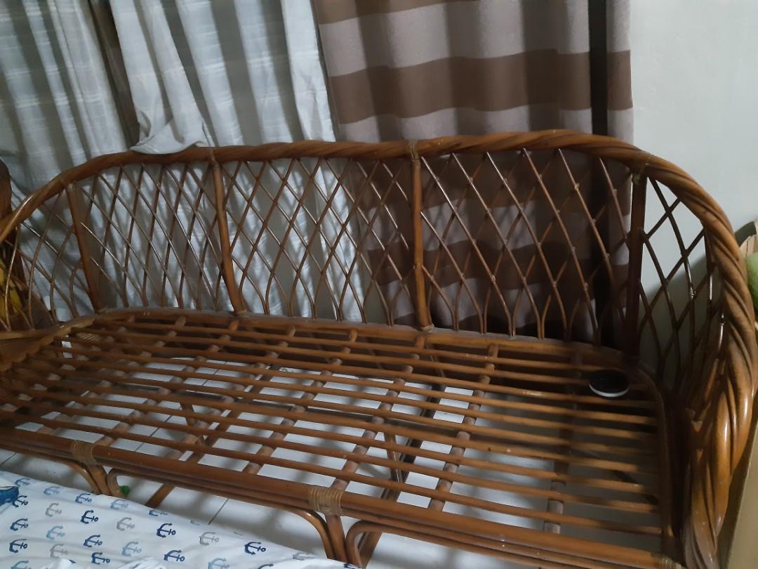 Native Rattan Sala Set | Couch | Sofa | Uratex, Babies & Kids, Baby ...