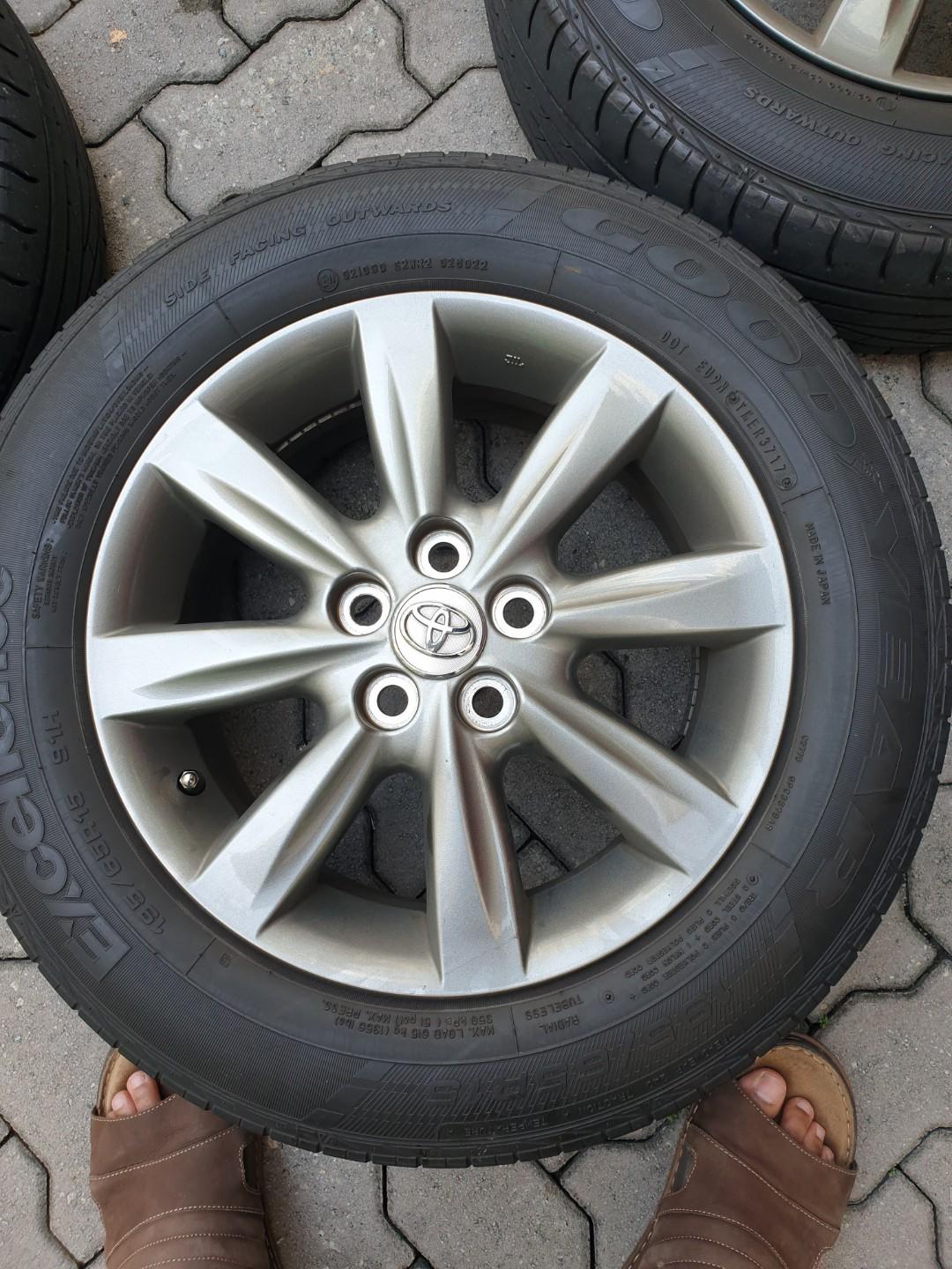 Original Toyota Wish/ Altis 15 inch rims PCD: 5 X 100, Car Accessories ...