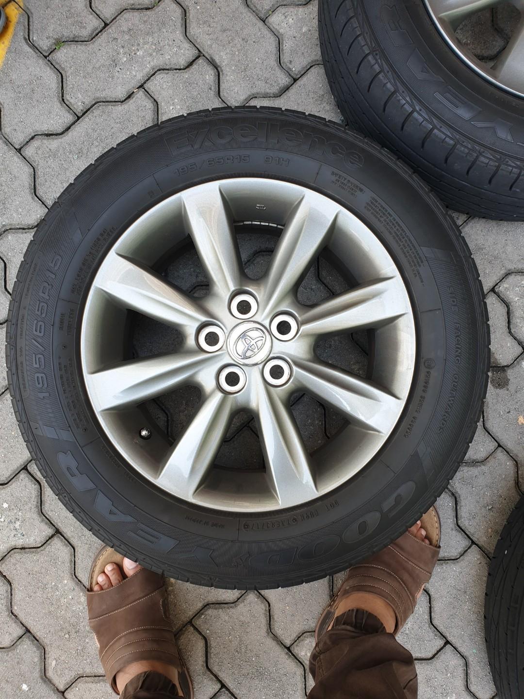 Original Toyota Wish/ Altis 15 inch rims PCD: 5 X 100, Car Accessories ...