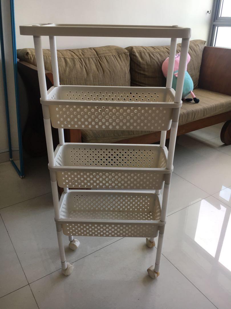 Plastic shelf trolley, Furniture & Home Living, Furniture, Shelves ...