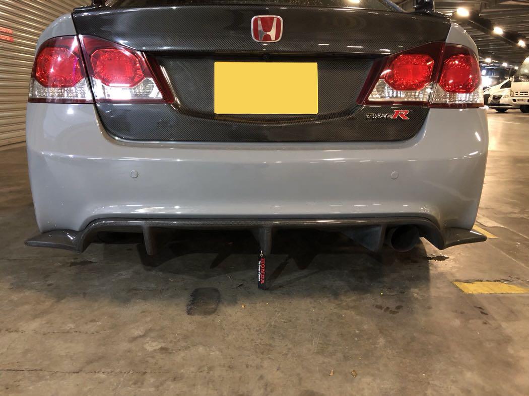 Real CF, Js Racing Design Rear Diffuser for FD2R/Type R, Car ...
