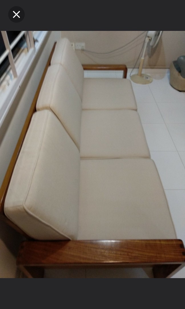 Scanteak solid teak 3 seater sofa, Furniture & Home Living, Furniture ...