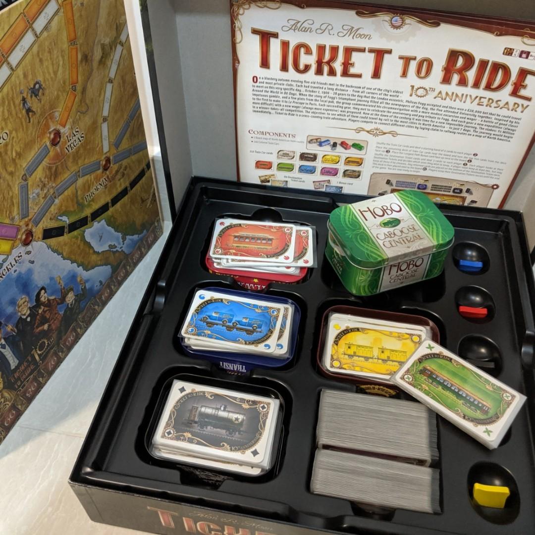 Ticket to Ride: 10th Anniversary Edition (Rare), Hobbies & Toys, Toys ...
