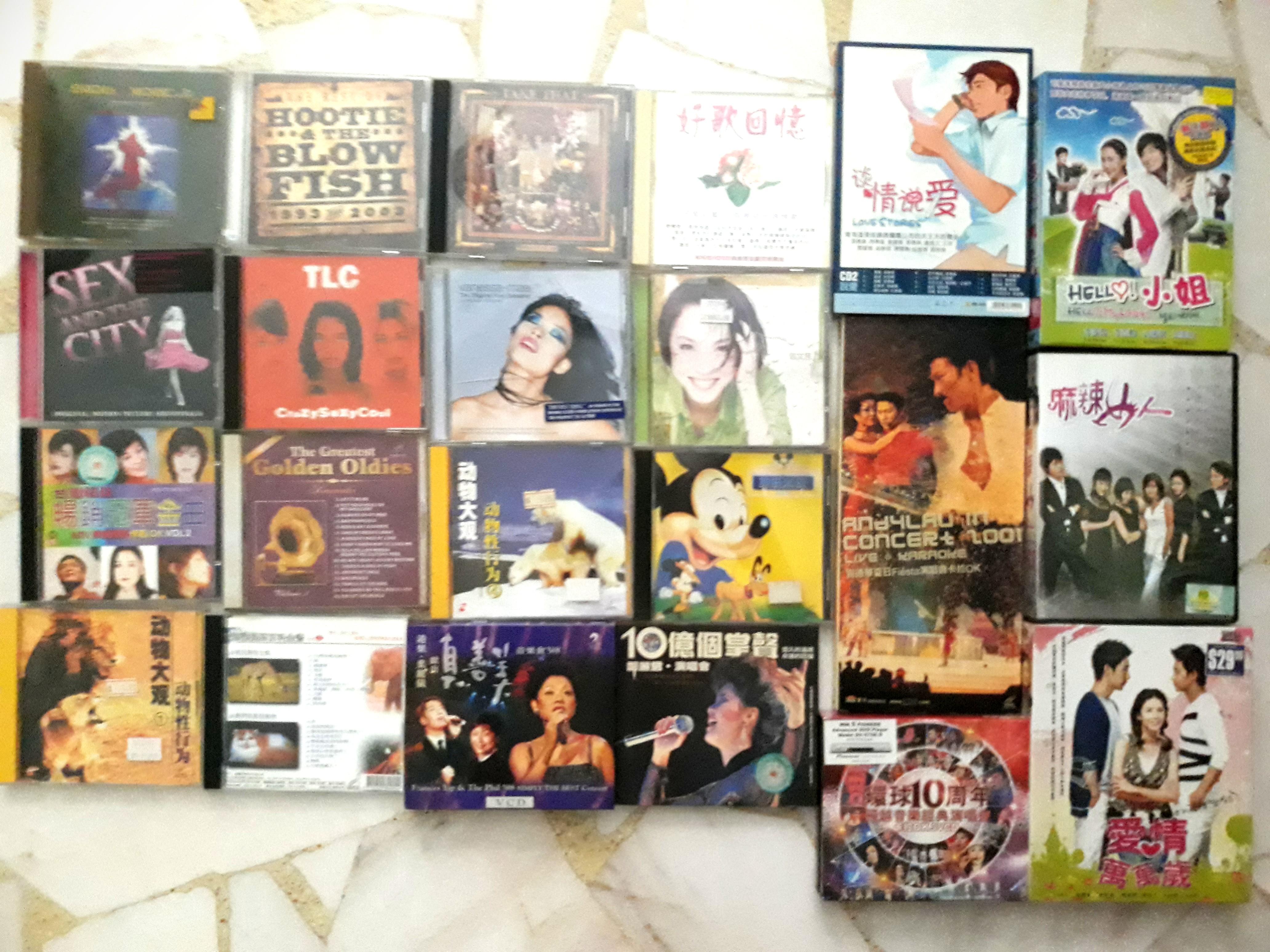 Various old school CD, VCD, DVD, Hobbies & Toys, Music & Media, CDs & DVDs on Carousell