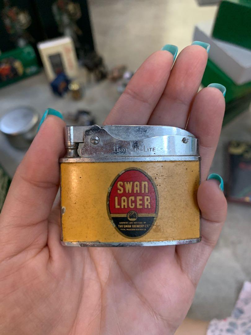 Vintage Swan Lager Brother-Lite Automatic Lighter, Hobbies & Toys ...