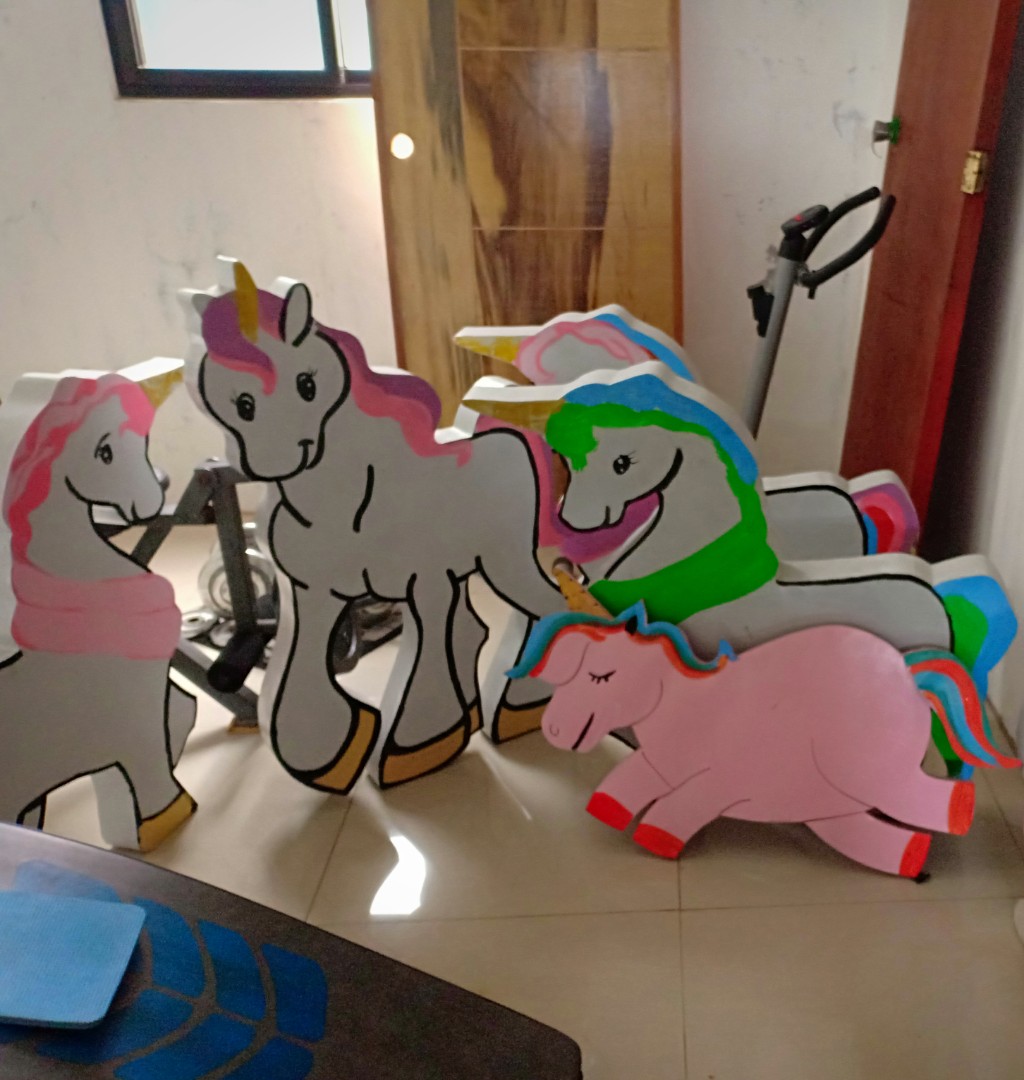 4 Unicorn Standee, Babies & Kids, Babies & Kids Fashion on Carousell