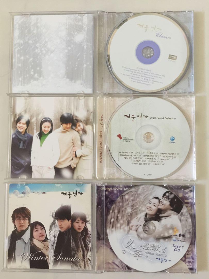 韩剧冬季恋歌原声带 3 CDs and 1 VCD - Korean Drama Winter Sonata Original ...