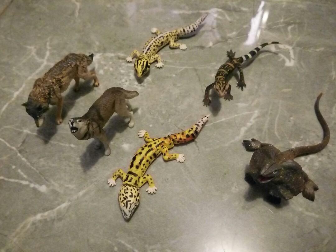 動物 狼群 蜥蜴 模型玩具 Animal Lizard Wolf, 興趣及遊戲, 玩具 & 遊戲類 - Carousell