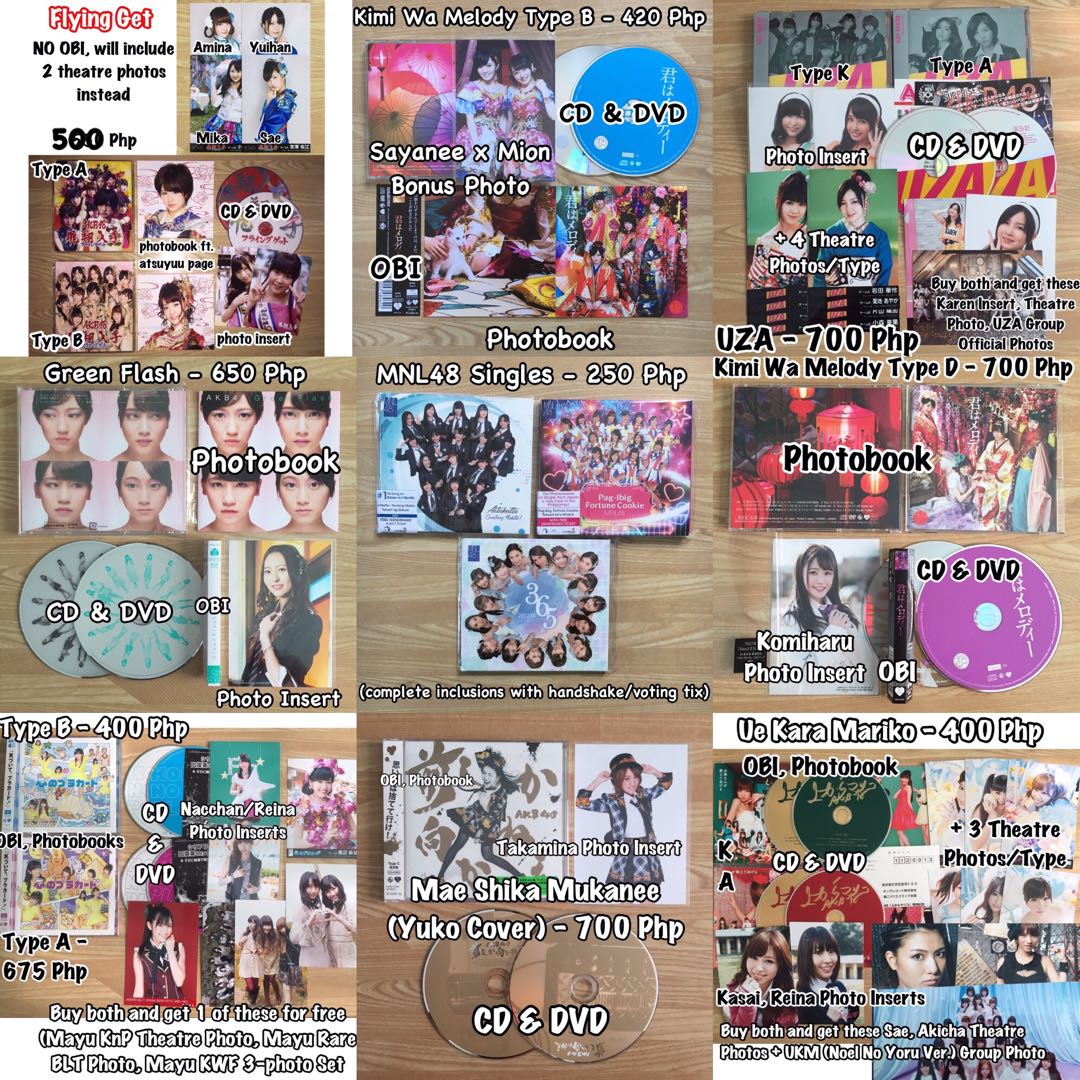 AKB48 ALBUMS PHOTOBOOKS DVD PHOTO PHOTOCARD TRADING CARD POB CD POSTER ...
