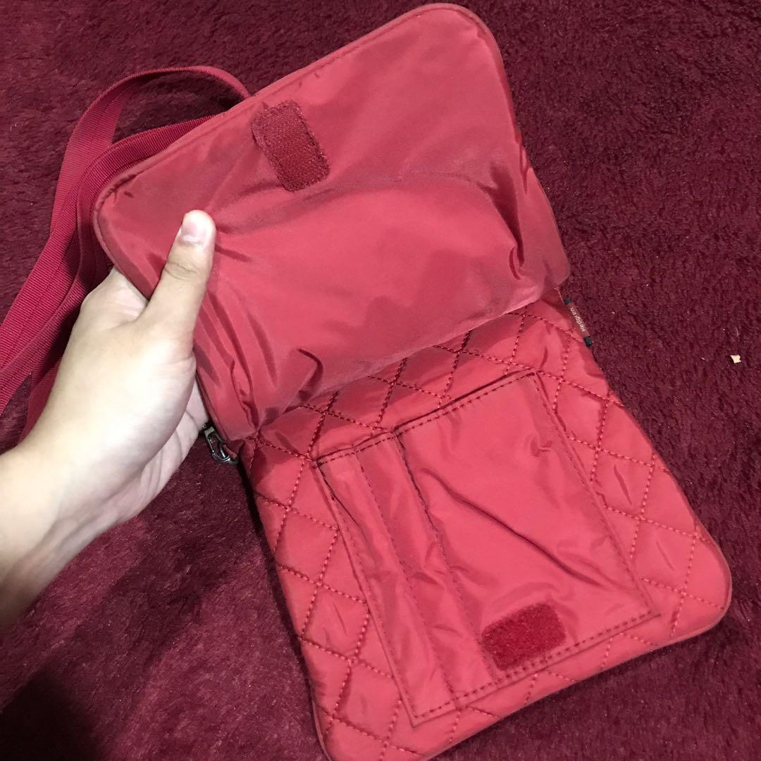 Authentic Red Hedgren Sling bag, Men's Fashion, Bags, Sling Bags on ...