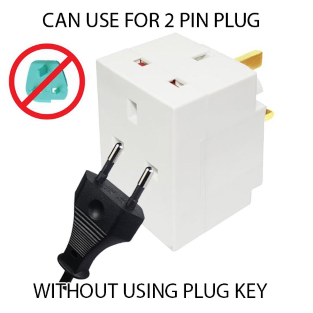 Branded 3 Way Adaptor Plug (UP:RM25), Computers & Tech, Parts ...