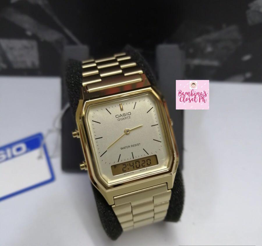 Casio vintage dual time, Women's Fashion, Watches & Accessories ...