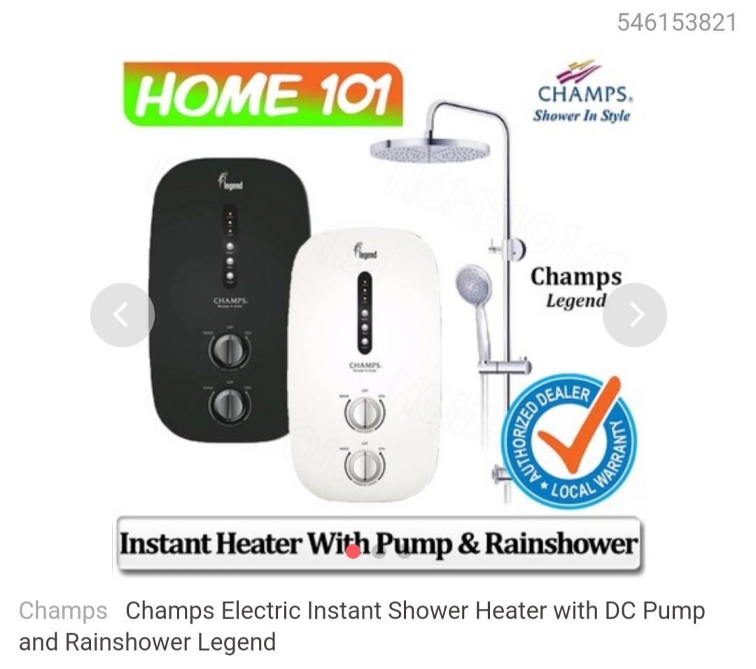 Champ instant heater came rain shower, Furniture & Home Living, Home ...
