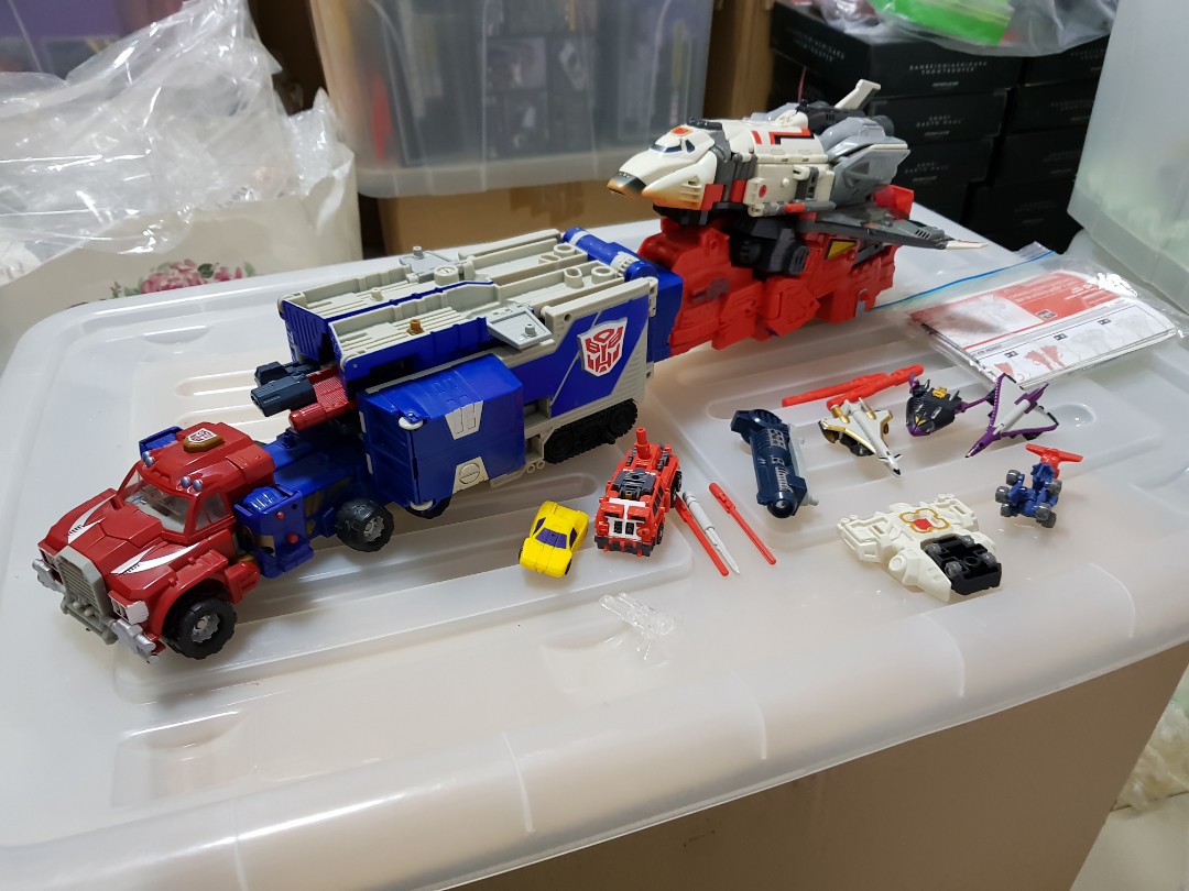 Hasbro Transformers Energon Optimus Prime, Overload & Jetfire set with ...