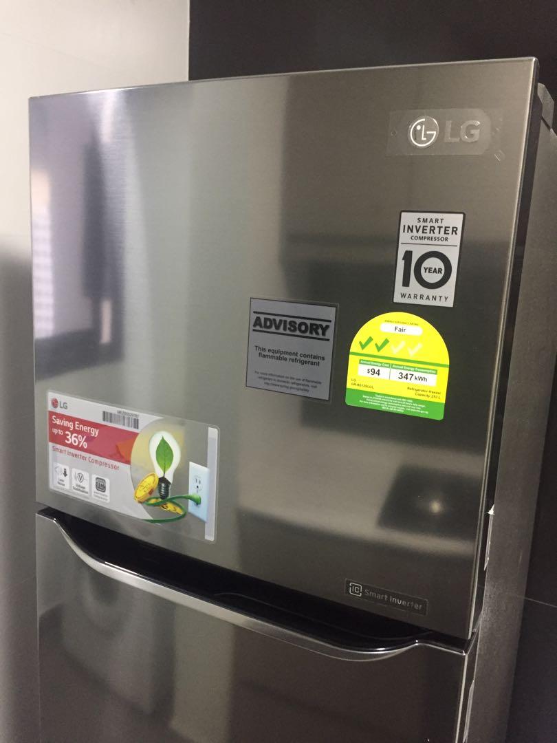 LG platinum silver fridge, TV & Home Appliances, Kitchen Appliances ...