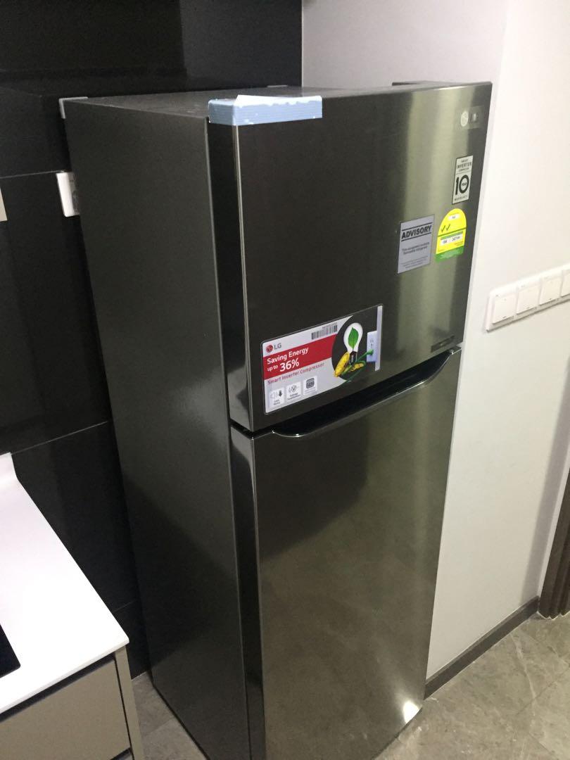 LG platinum silver fridge, TV & Home Appliances, Kitchen Appliances ...