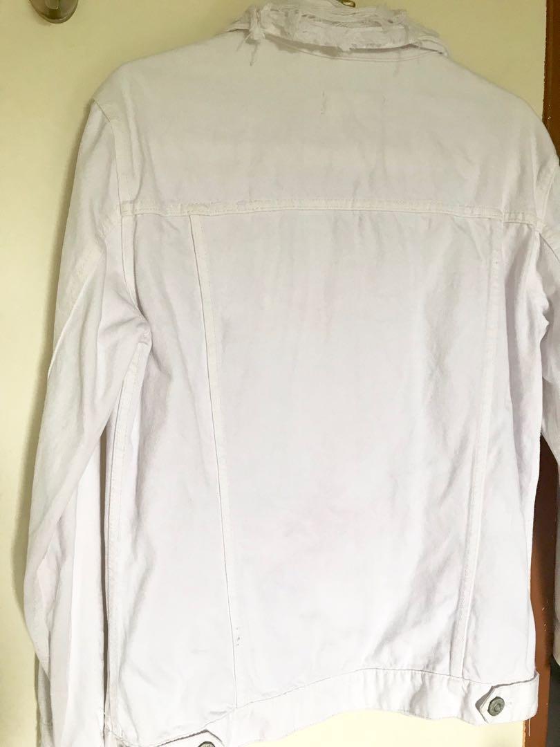 Mango white denim jacket, Women's Fashion, Coats, Jackets and Outerwear ...