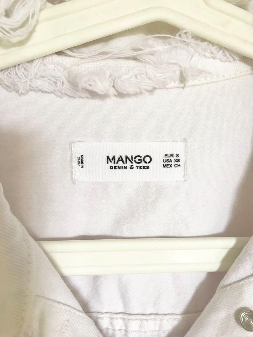 Mango white denim jacket, Women's Fashion, Coats, Jackets and Outerwear ...