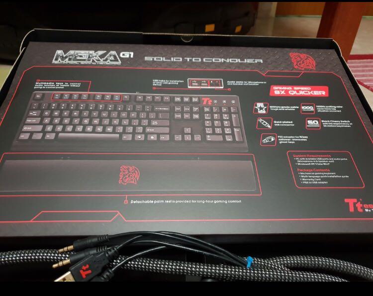 Meka G1 mechanical gaming keyboard - Cherry black switch, Computers ...