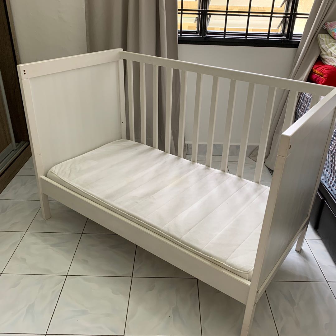 Preloved Ikea Sundvik Cot, Babies & Kids, Baby Nursery & Kids Furniture, Cots & Cribs on Carousell