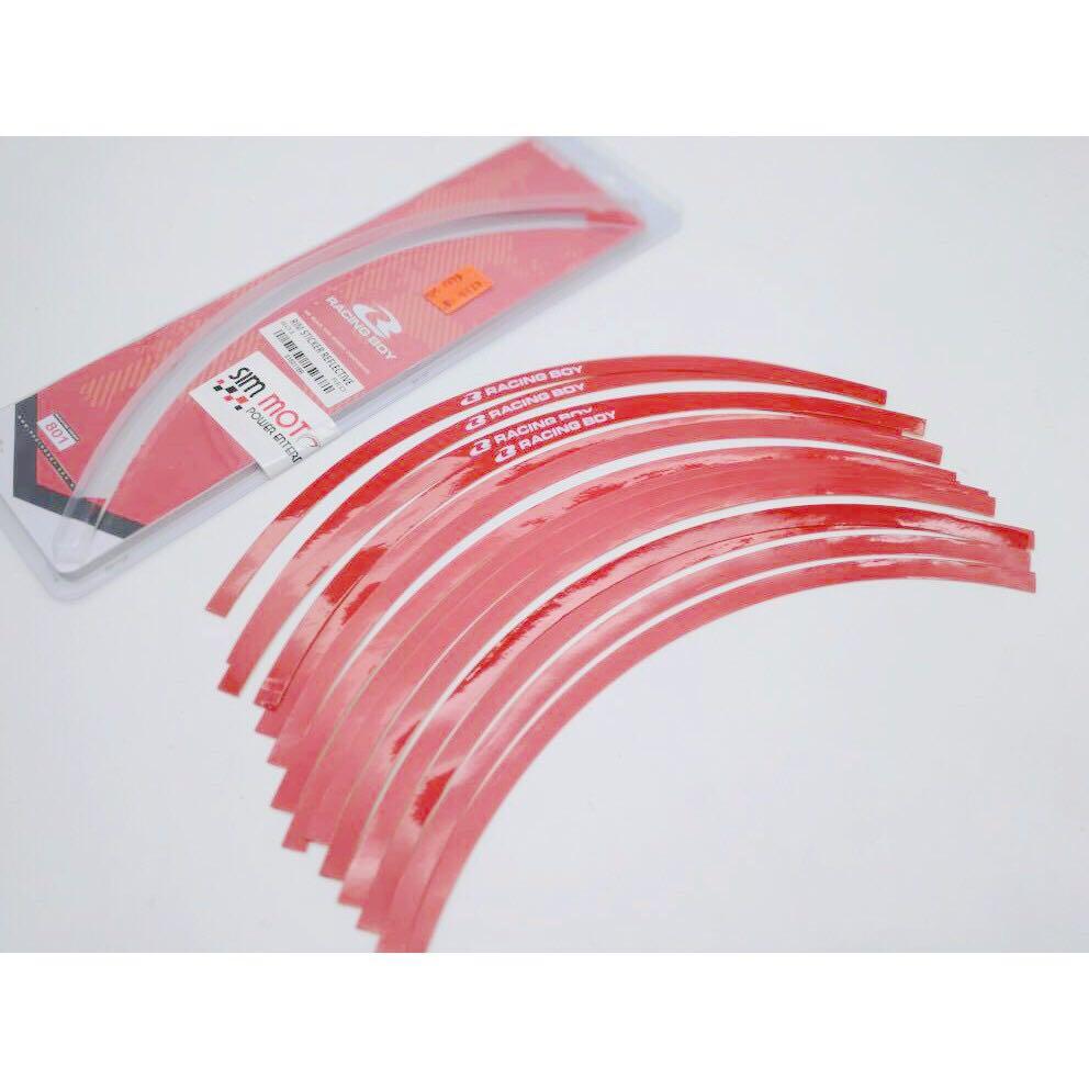 Rim decal lining sticker racing boy, Auto Accessories on Carousell