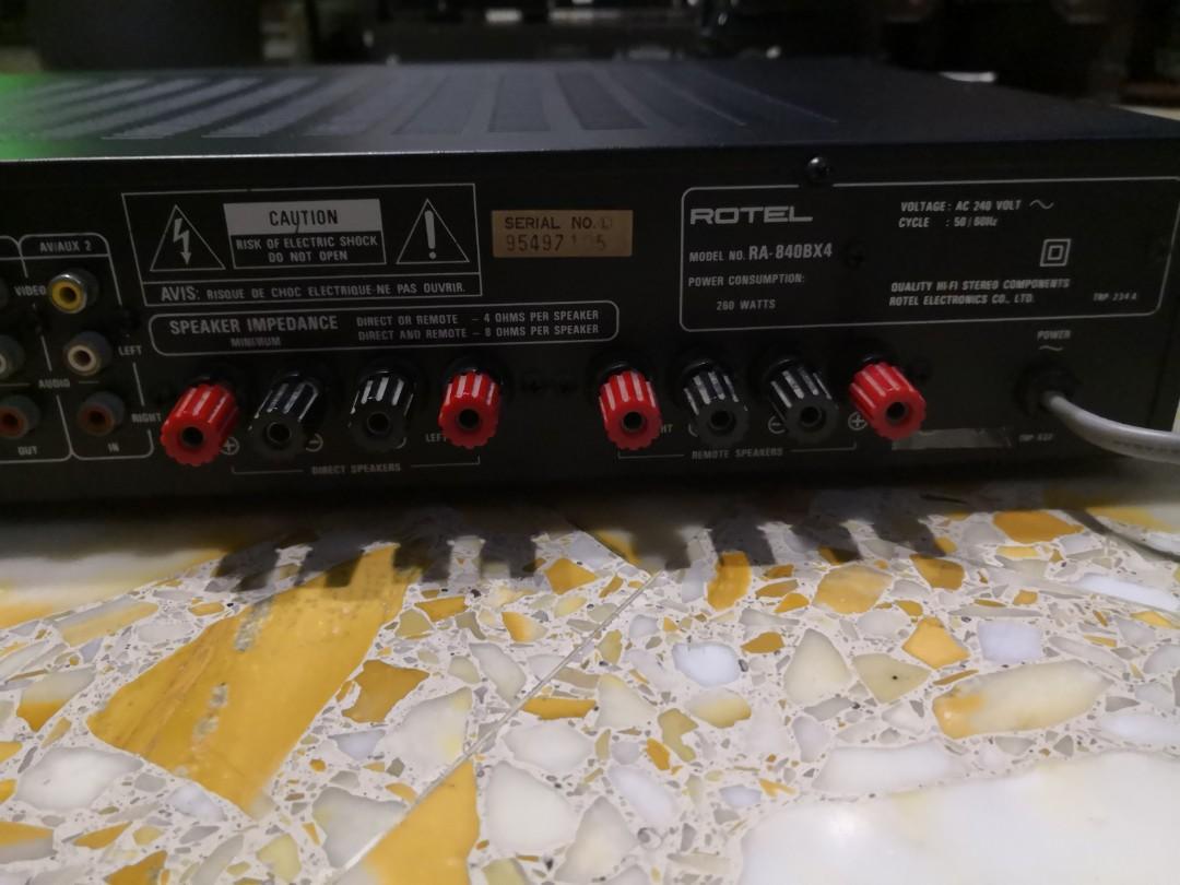 Rotel RA-840BX4 Stereo Integrated Amplifier, Electronics, Audio on ...