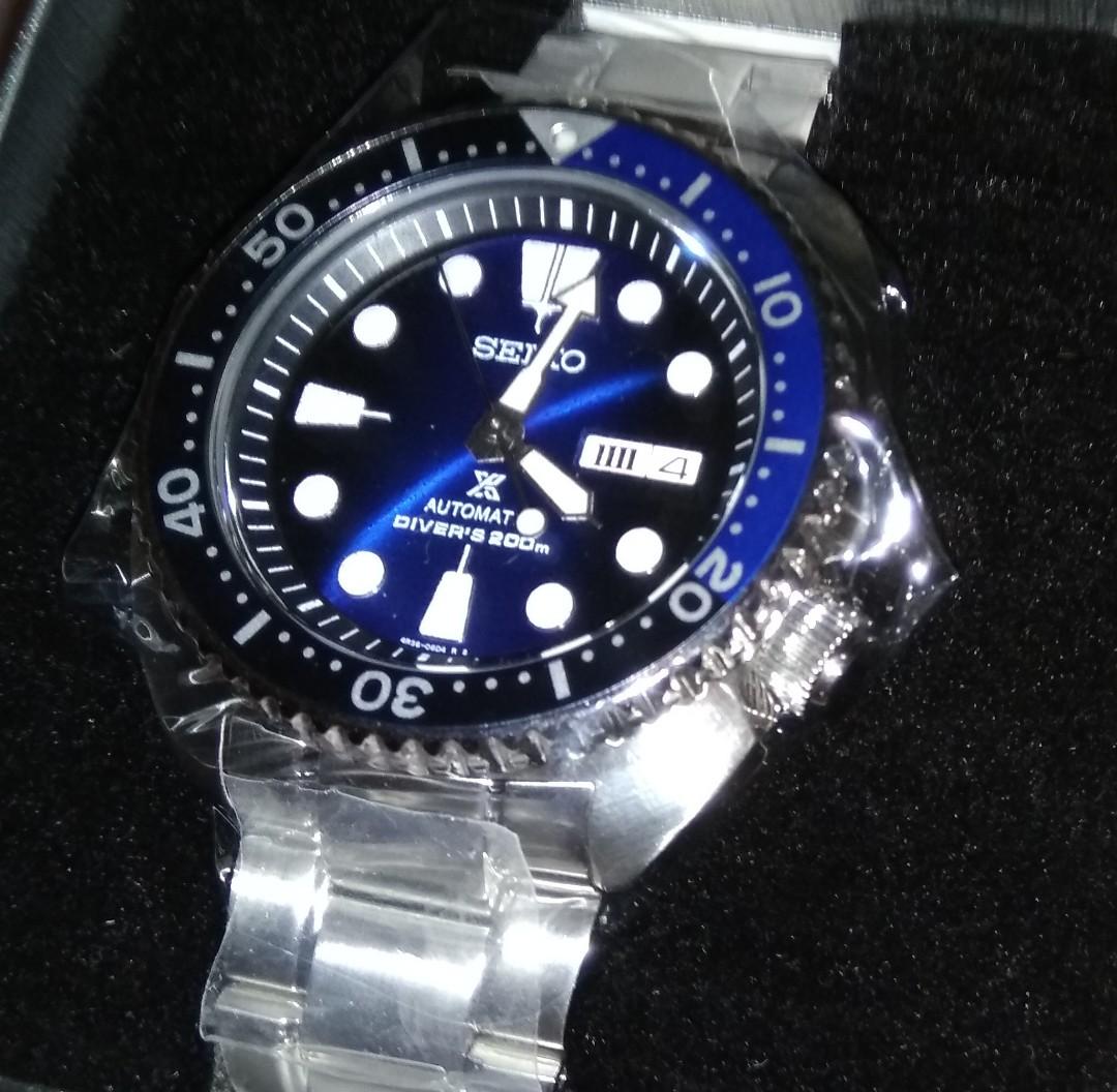 Seiko Turtle " Batman " Automatic Water Resistant Stainless Steel ...