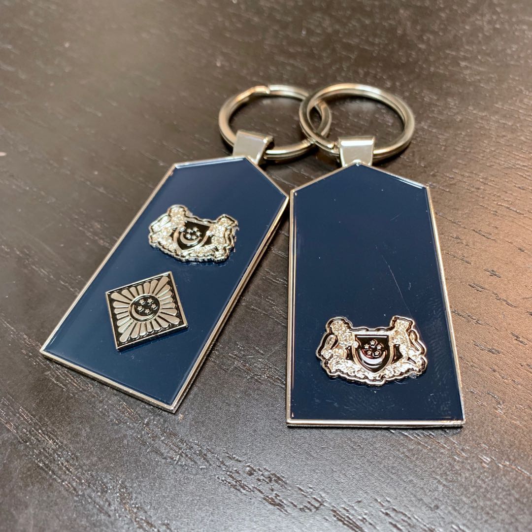 Singapore Police Metal Rank Keychain, Hobbies & Toys, Stationery ...