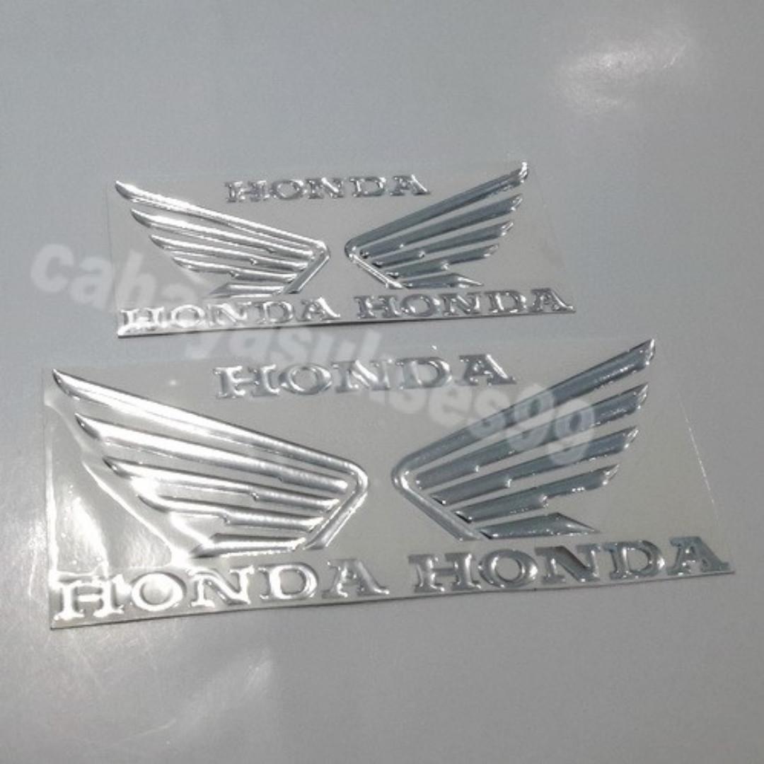 Sticker Timbul Sayap Honda Wings Ukuran Besar BONUS Size Kecil Stiker ...