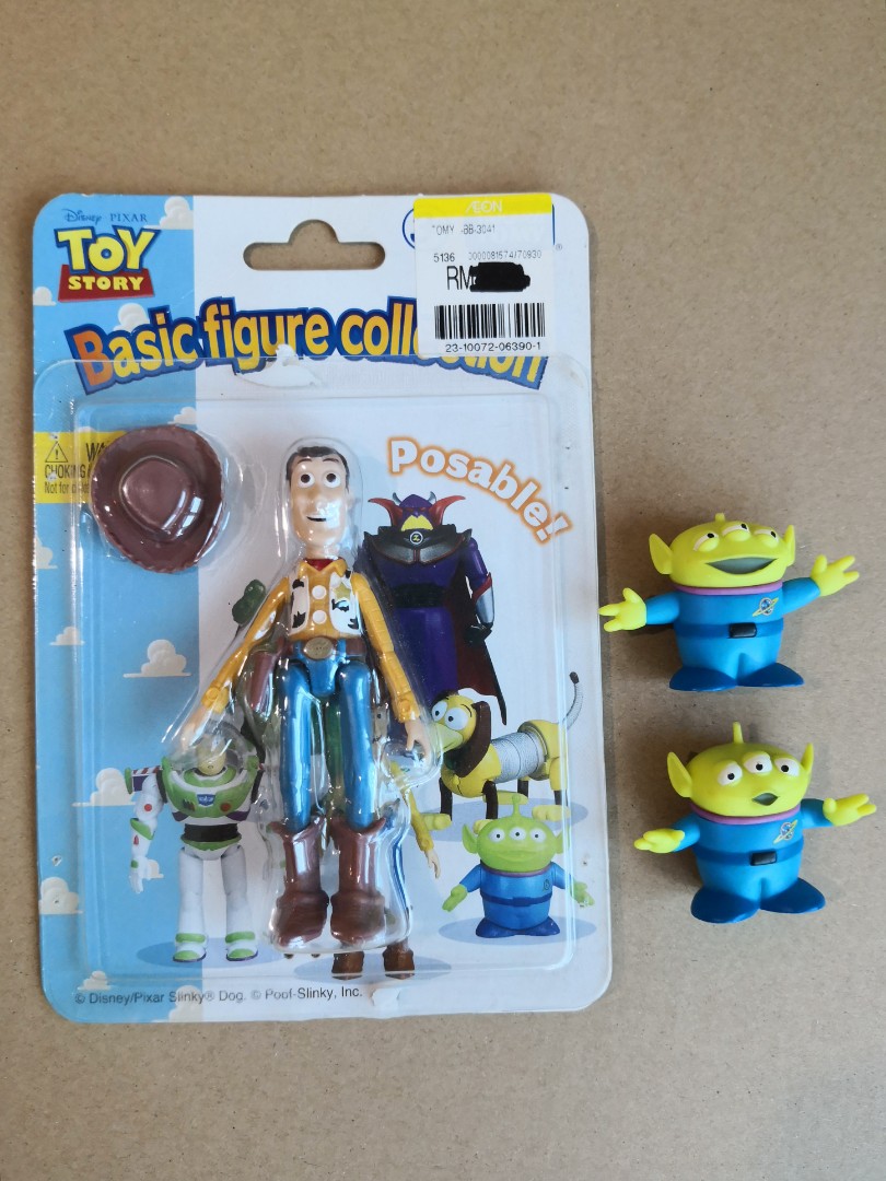Toy Story Lot - Woody & 2 Aliens, Hobbies & Toys, Toys & Games on Carousell