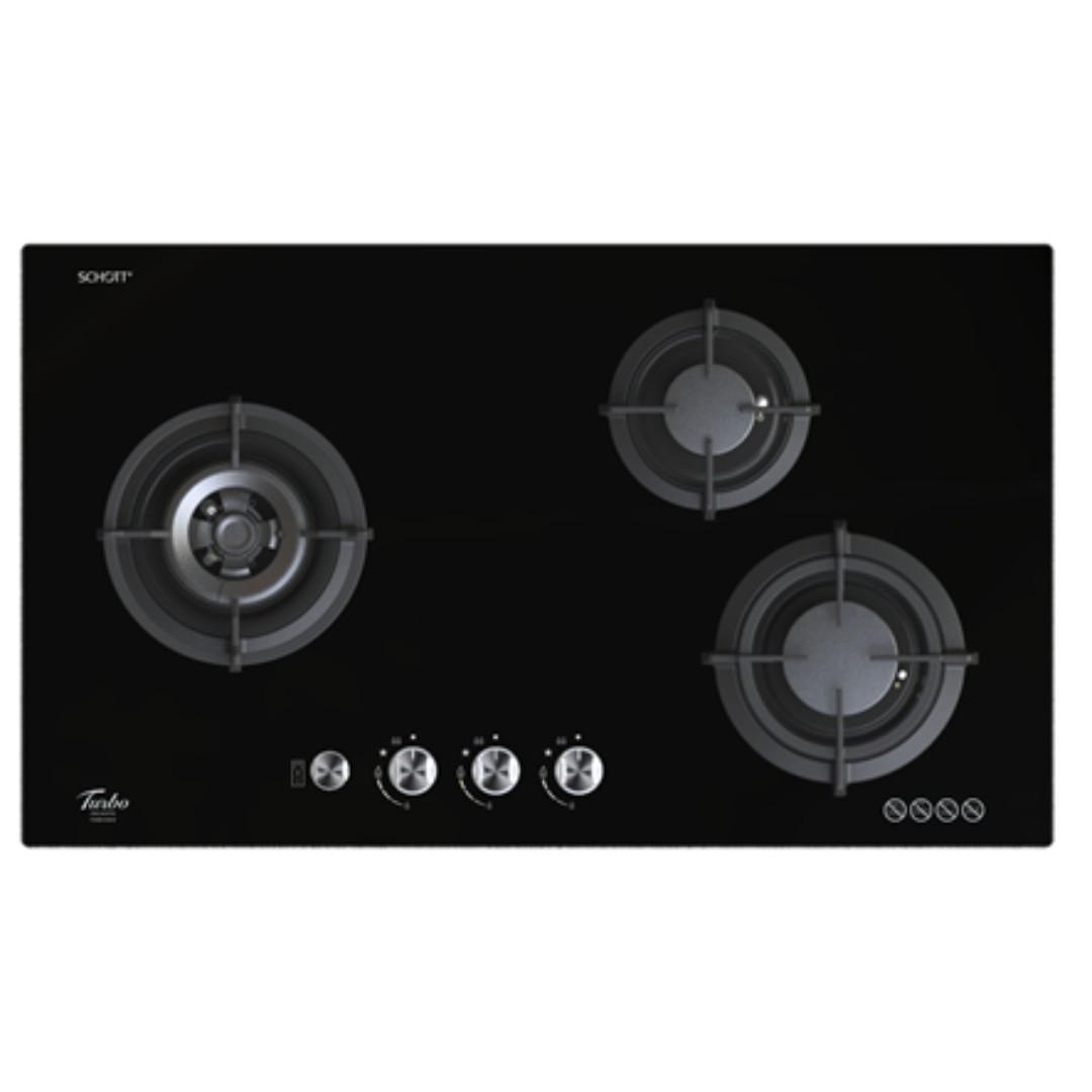 Turbo Incanto T883GV 88cm 3 Burners Built-In Glass Hob, TV & Home Appliances, Kitchen Appliances ...