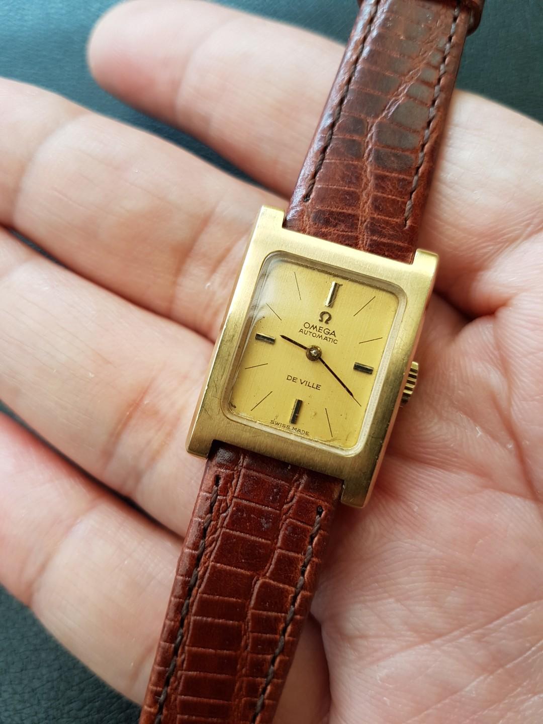vintage Omega deville automatic tank style ladies watch, Luxury ...