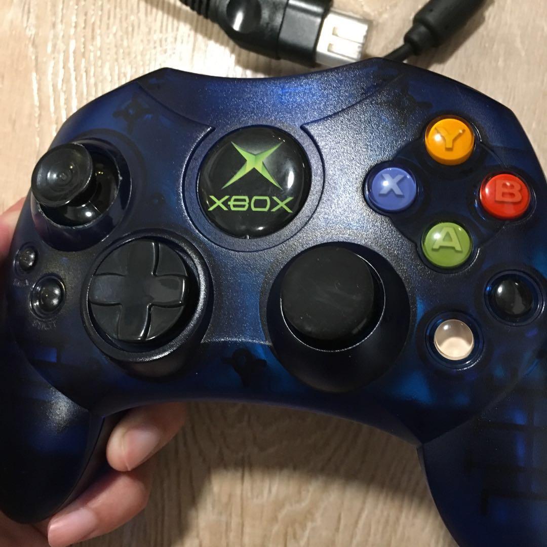 Xbox Controller blue Color old school model x box x-box control ...