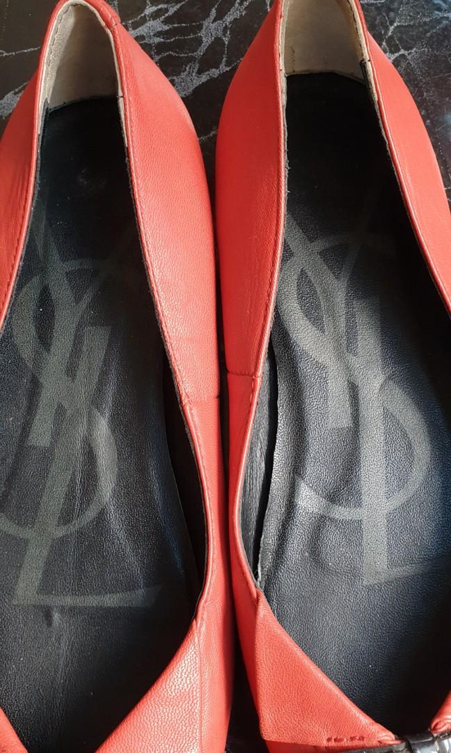 YSL BALERINA FLAT SHOES, Fesyen Wanita, Sepatu di Carousell