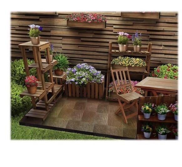 3 Counter Planter (Solid Wood), Furniture & Home Living, Gardening ...