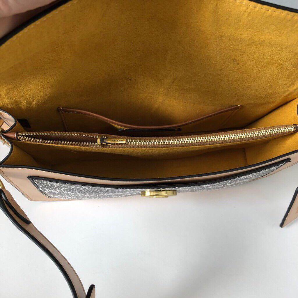 Authentic coach tabby shoulder Bag 26 in colour block snake lain ...