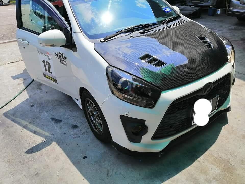 Axia carbon bonnet airvent, Auto Accessories on Carousell