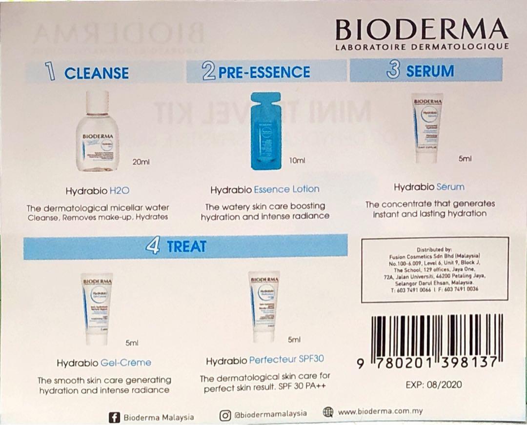 Bioderma sample sets for dry skin. Travel pack, Beauty & Personal Care ...