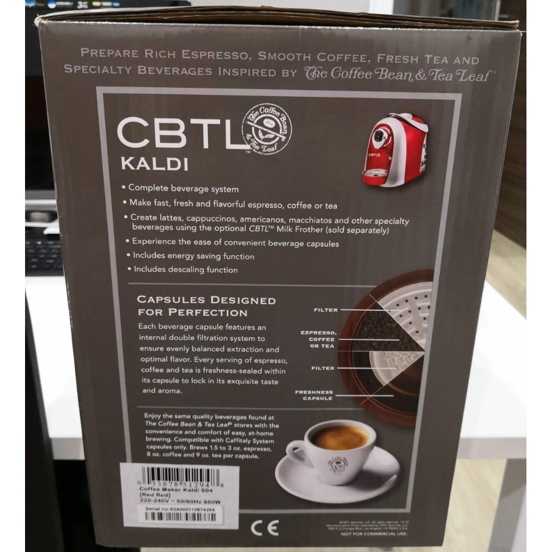 BNIB CBTL Kaldi S04 Coffee Machine (Red), TV & Home Appliances, Kitchen ...