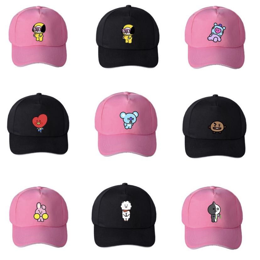 BTS Cap BT21 Hat Baseball Cap bts Student Sun Hat, Hobbies & Toys ...