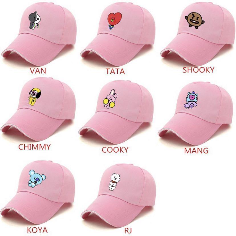BTS Cap BT21 Hat Baseball Cap bts Student Sun Hat, Hobbies & Toys ...