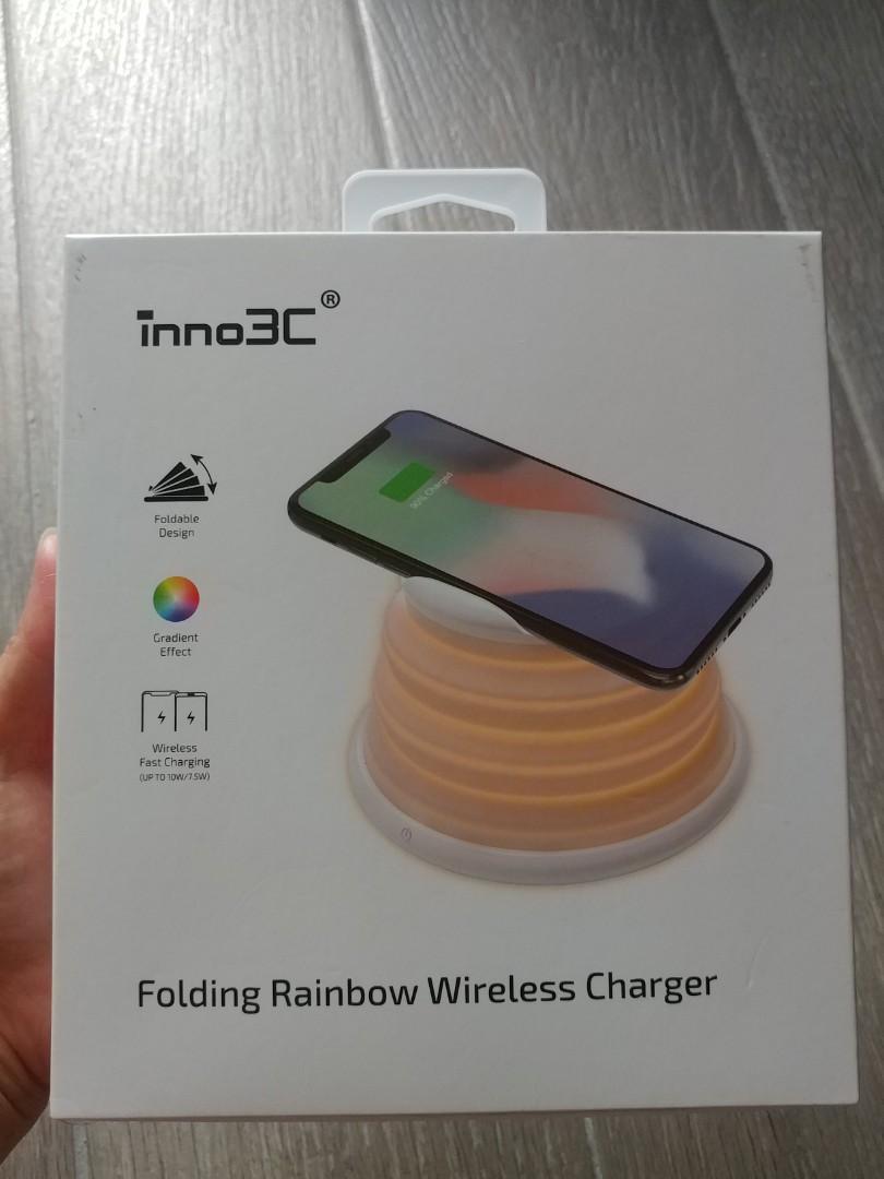 Inno 3C Folding Rainbow Wireless Charger 無線充電器, 手提電話, 電話及其他裝置配件, 電池及充電器 ...