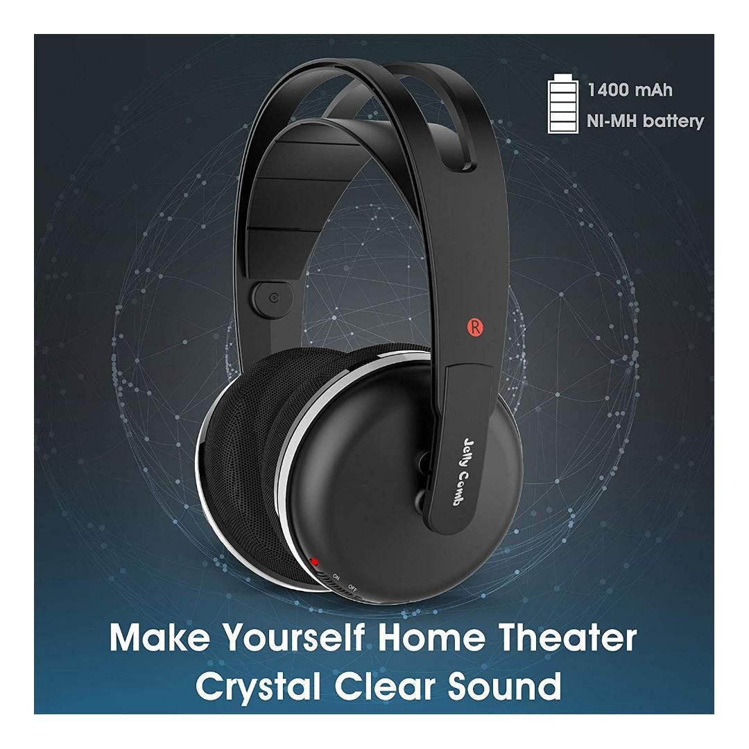 (K121) Jelly Comb RF Over-ear Cordless Headsets with Charging Dock ...