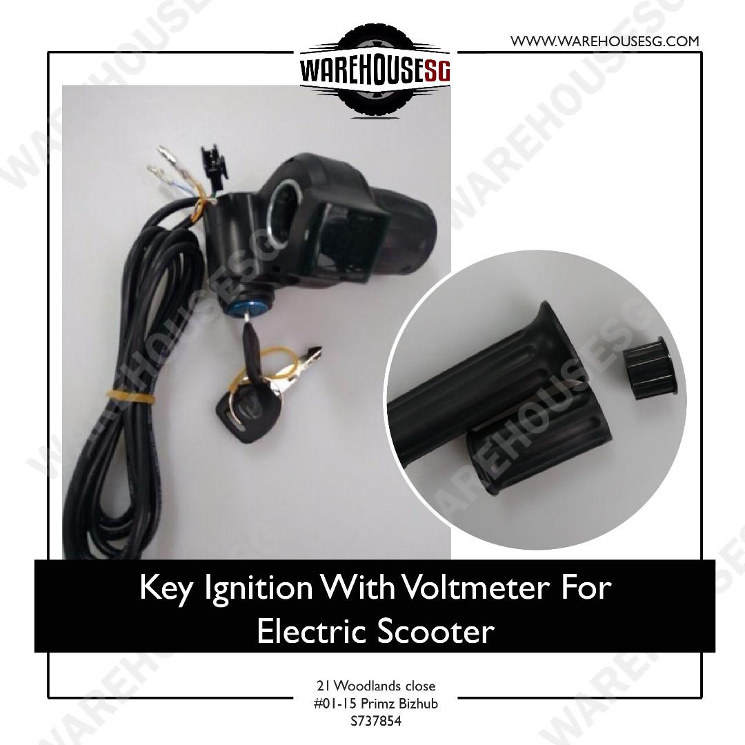 Key Ignition With Voltmeter For Electric Scooter, Sports Equipment ...