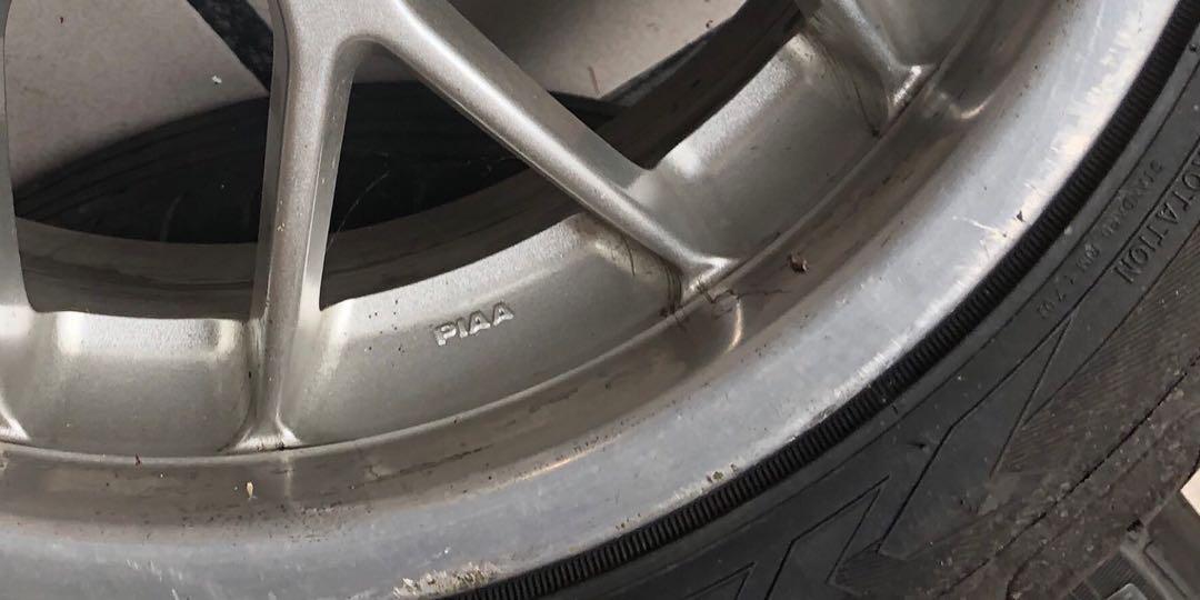 PIAA JDM rims 17x7 4x114 pcd offset 42 with tires, Car Parts ...
