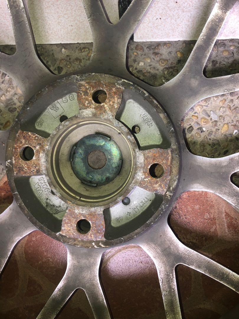 PIAA JDM rims 17x7 4x114 pcd offset 42 with tires, Car Parts ...